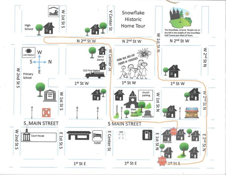 Snwoflake Map | TAYLOR ARIZONA MUSEUM